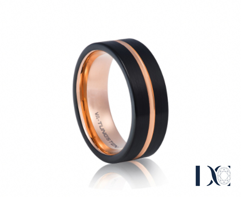 Tungsten Luxe 8mm | Black Rose Inner